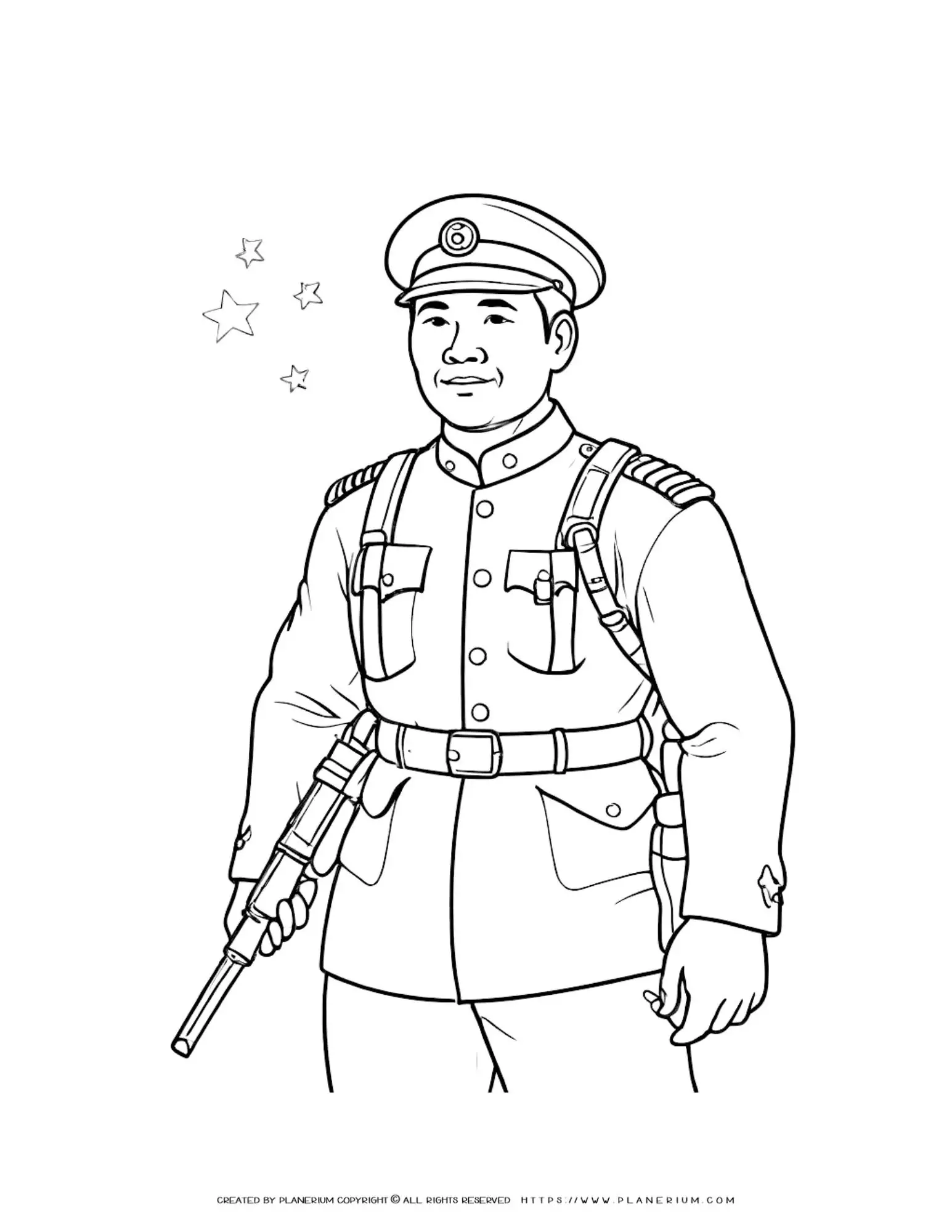Soldier Gun Drawing For Kids