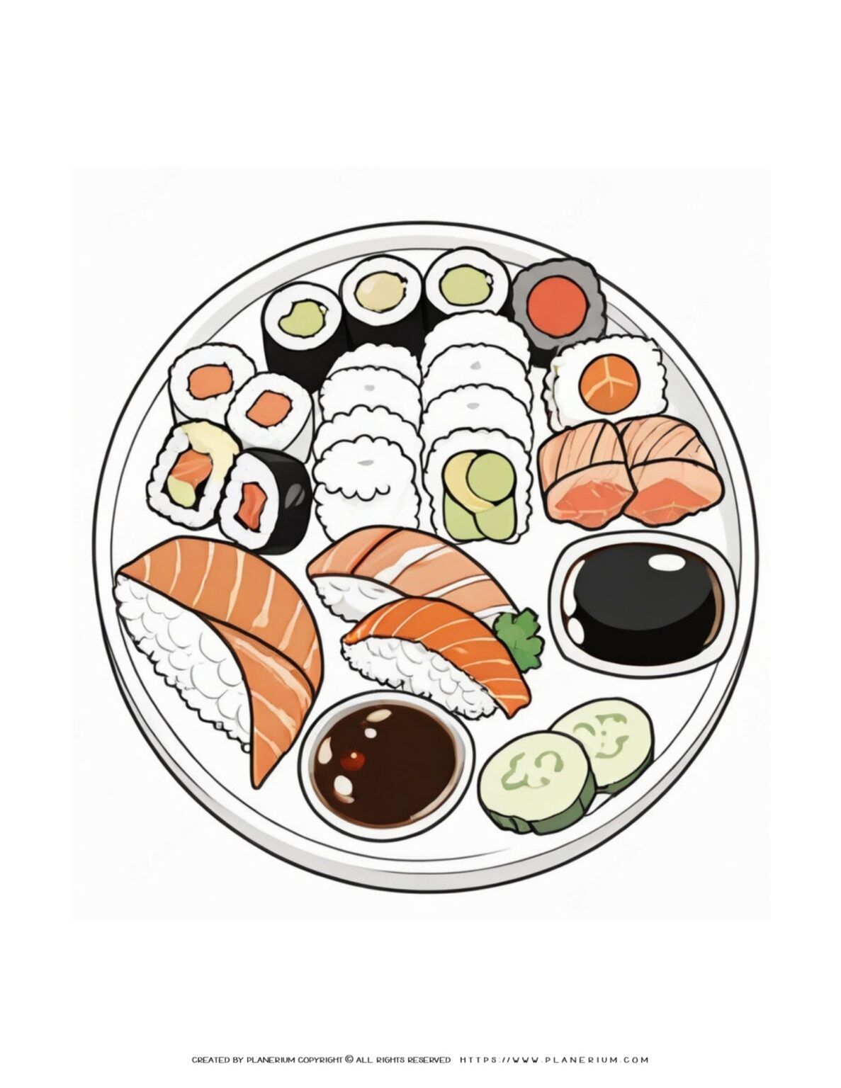 Engage Young Learners with Sushi Plate Educational Printable