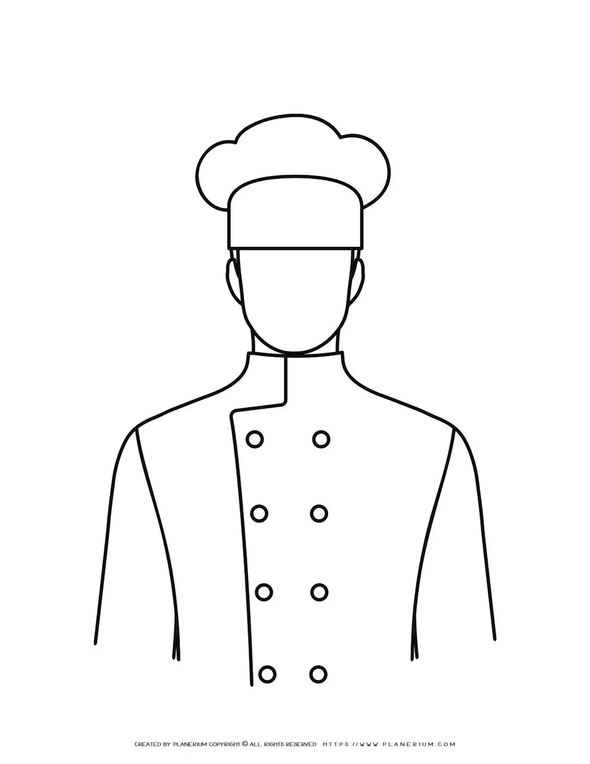Free Cook Outline Coloring Page – Boost Creativity & Skills!