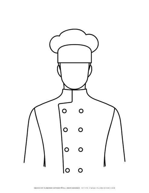 Coloring Fun with Female Chef in the Kitchen