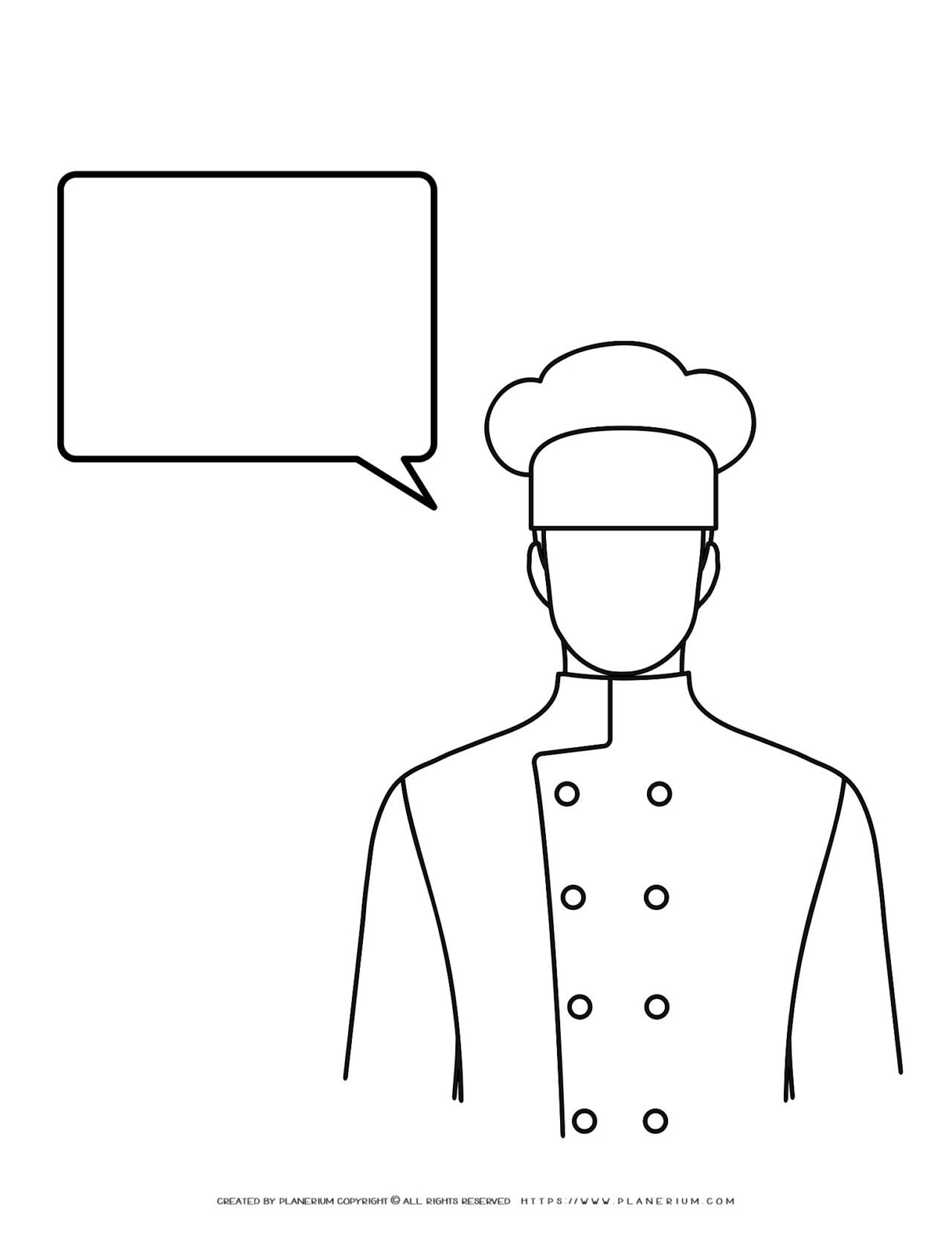 Free Printable Cook Outline Template for Creative Fun