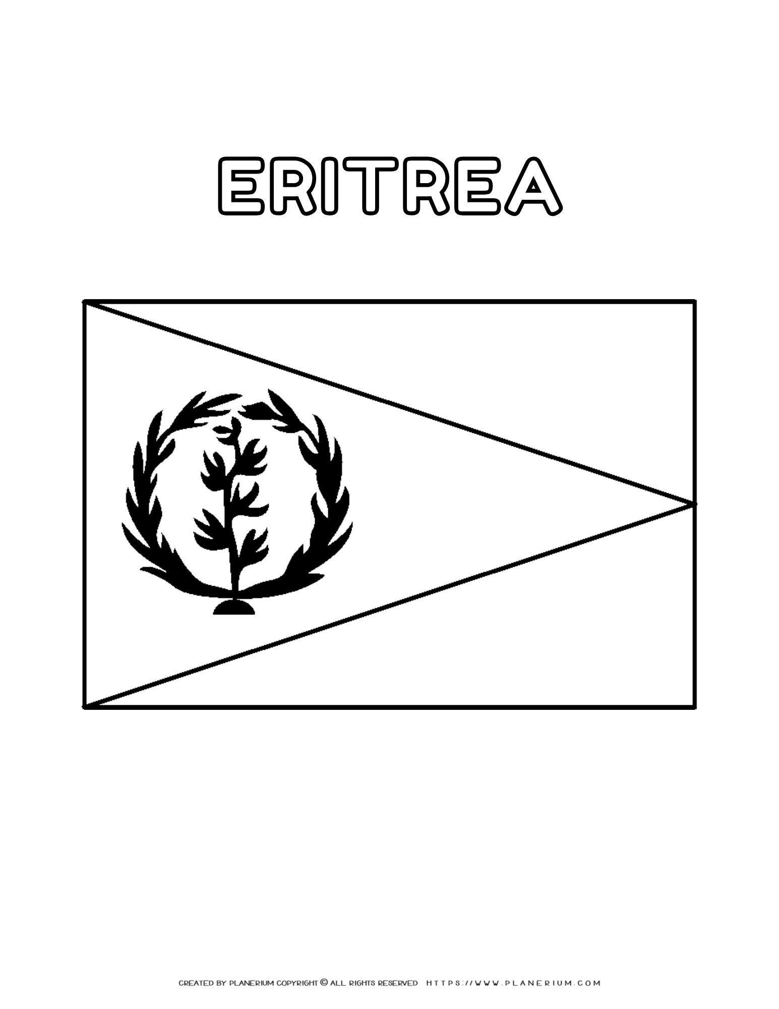 Eritrea Flag Coloring Page - Fun and Educational Activity