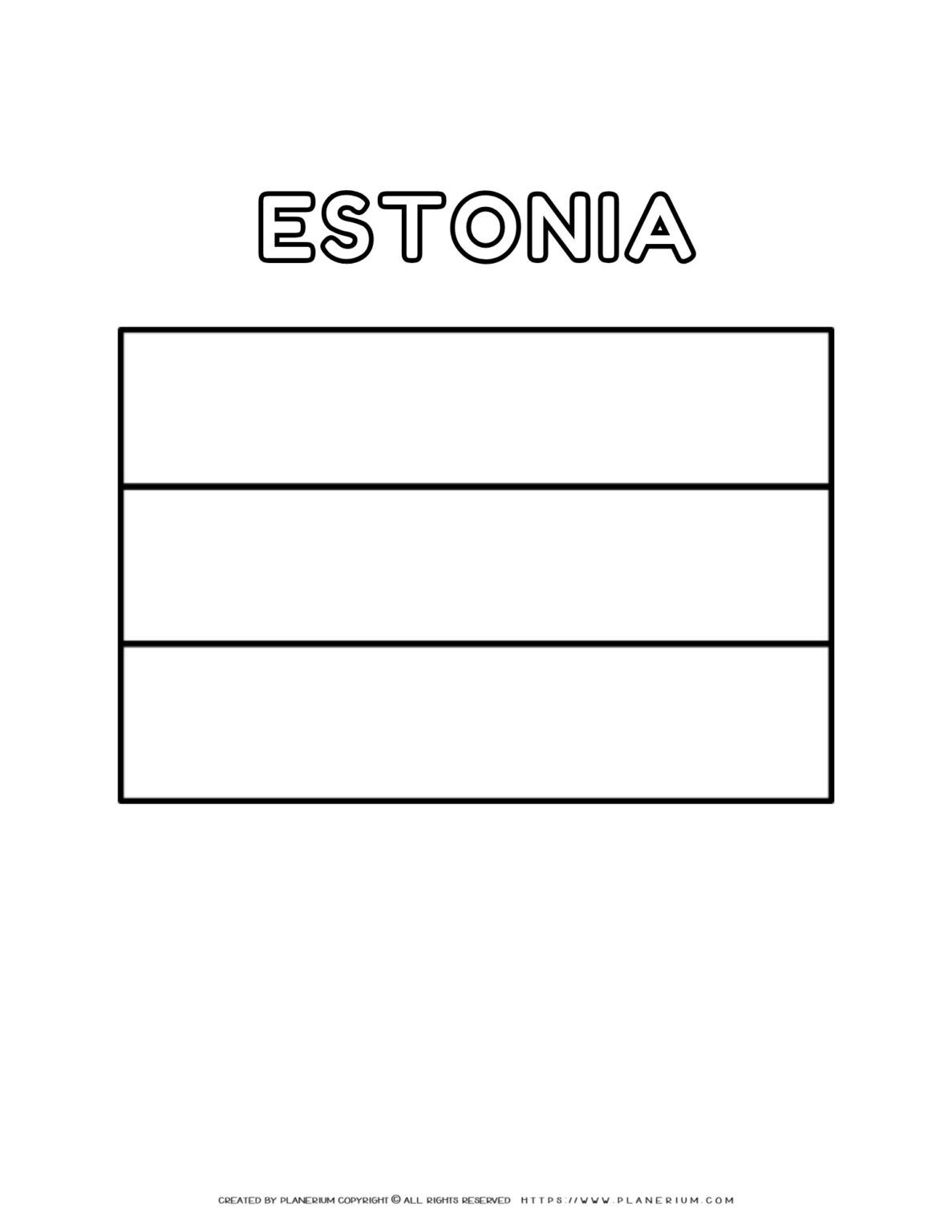 Estonia Flag Coloring Page - Fun and Educational Activity