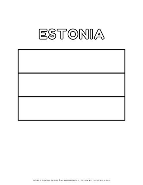 Estonia Flag Coloring Page - Fun and Educational Activity