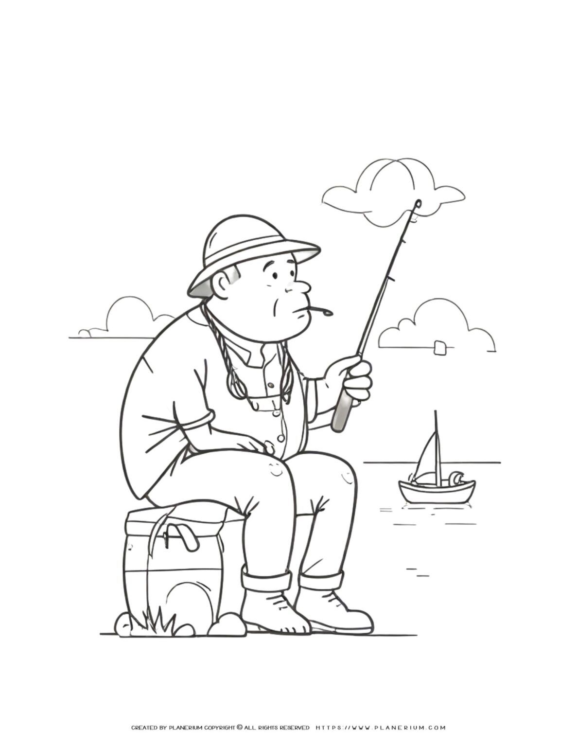 Water Transport Coloring Page Oceanview: Printable Summer Activity for Kids