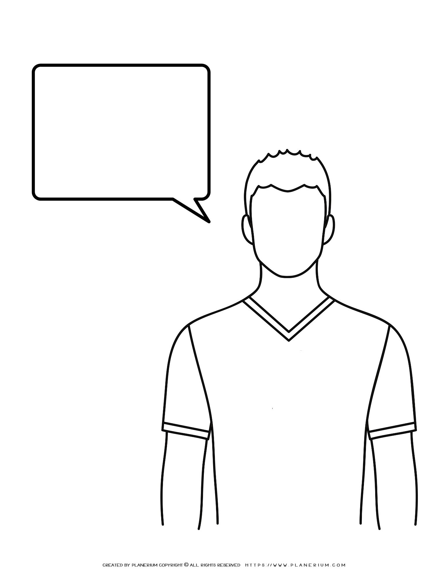 Creative Football Player Outline Template for Students 🏈 ️