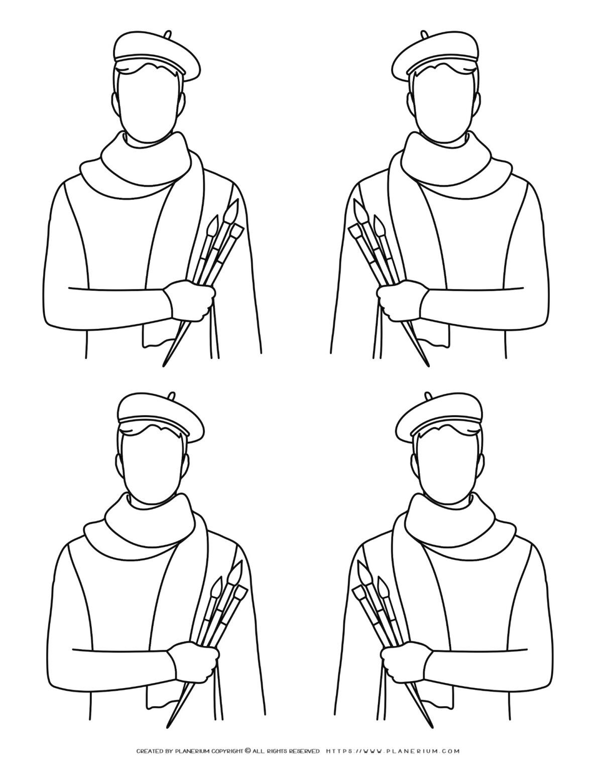 Male Body Outline - Two Males | Planerium