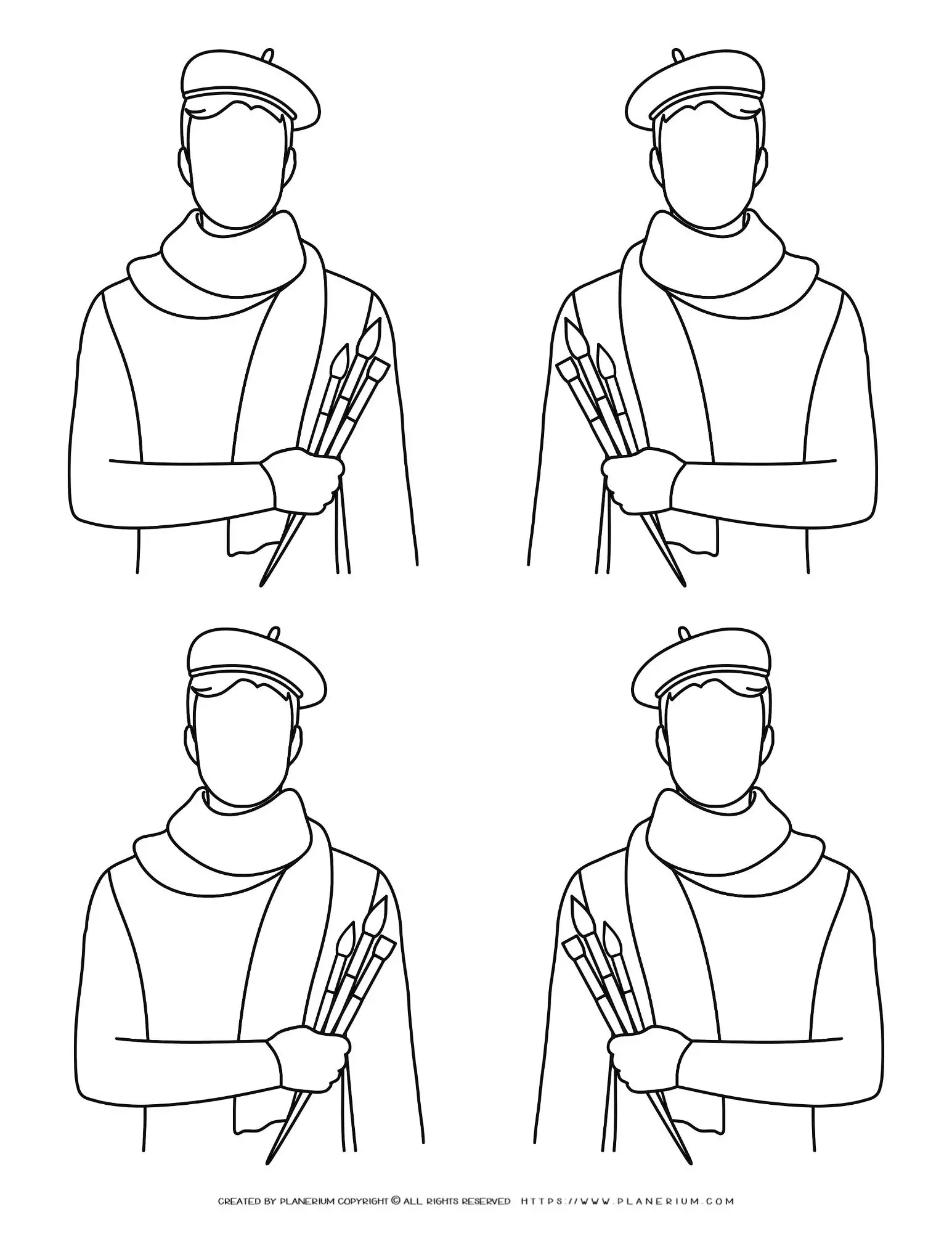 Free Faceless Painter Templates to Spark Classroom Creativity