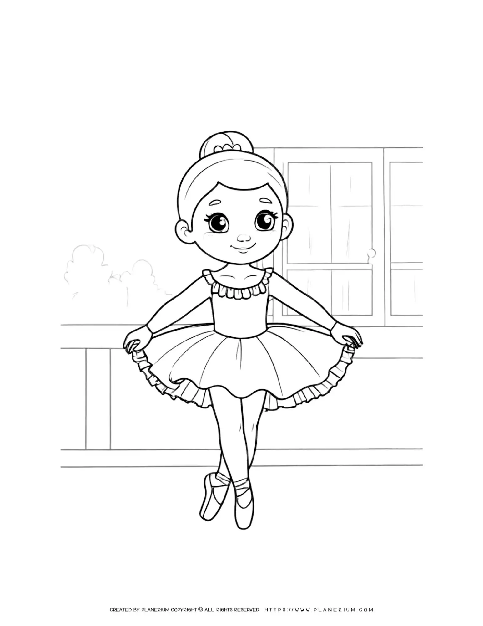 Ballerina Coloring Page: Fun & Educational for Kids