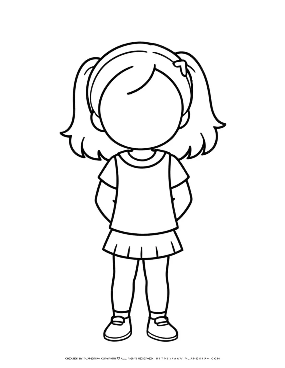 Girl Coloring Page for Kids: Boost Creativity & Fine Motor Skills