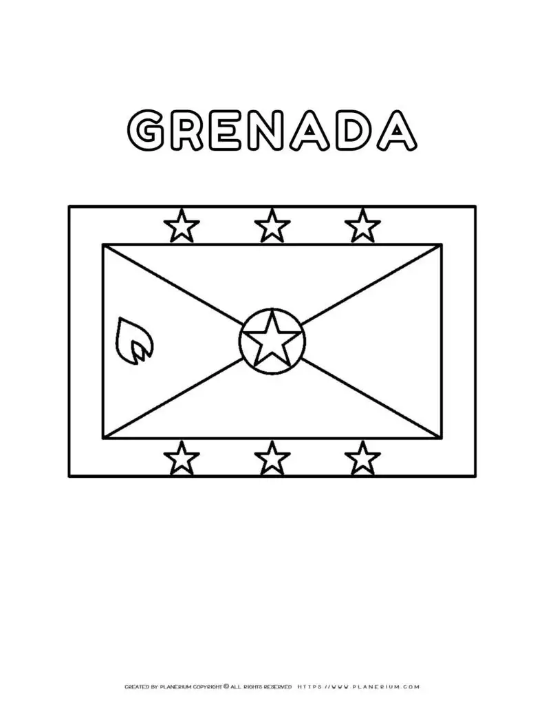 Grenada Flag Coloring Page - Fun and Educational Activity