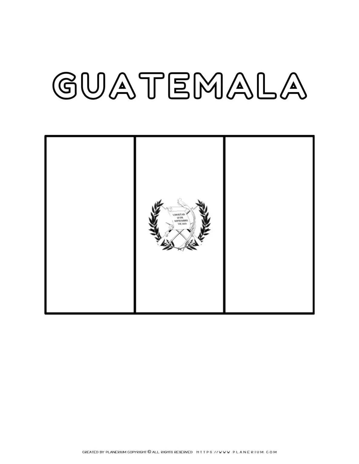Guatemala Flag Coloring Page - Fun and Educational Activity