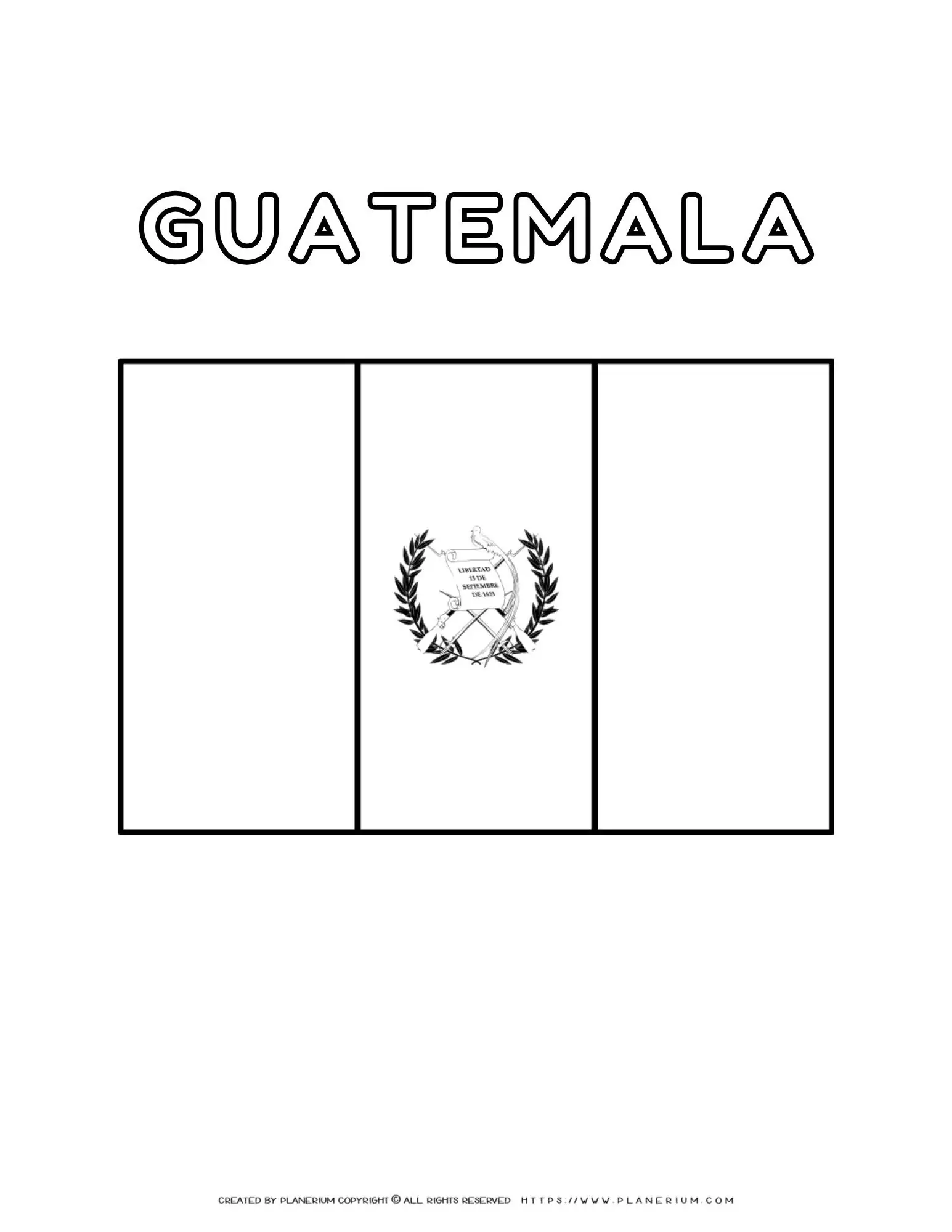 Guatemala Flag Coloring Page - Fun and Educational Activity