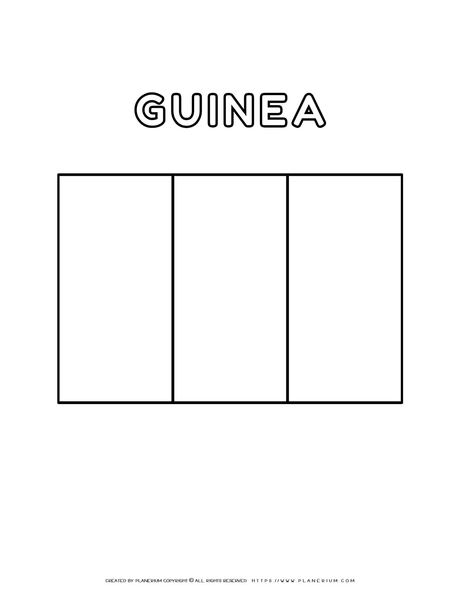 Guinea Flag Coloring Page - Free Printable