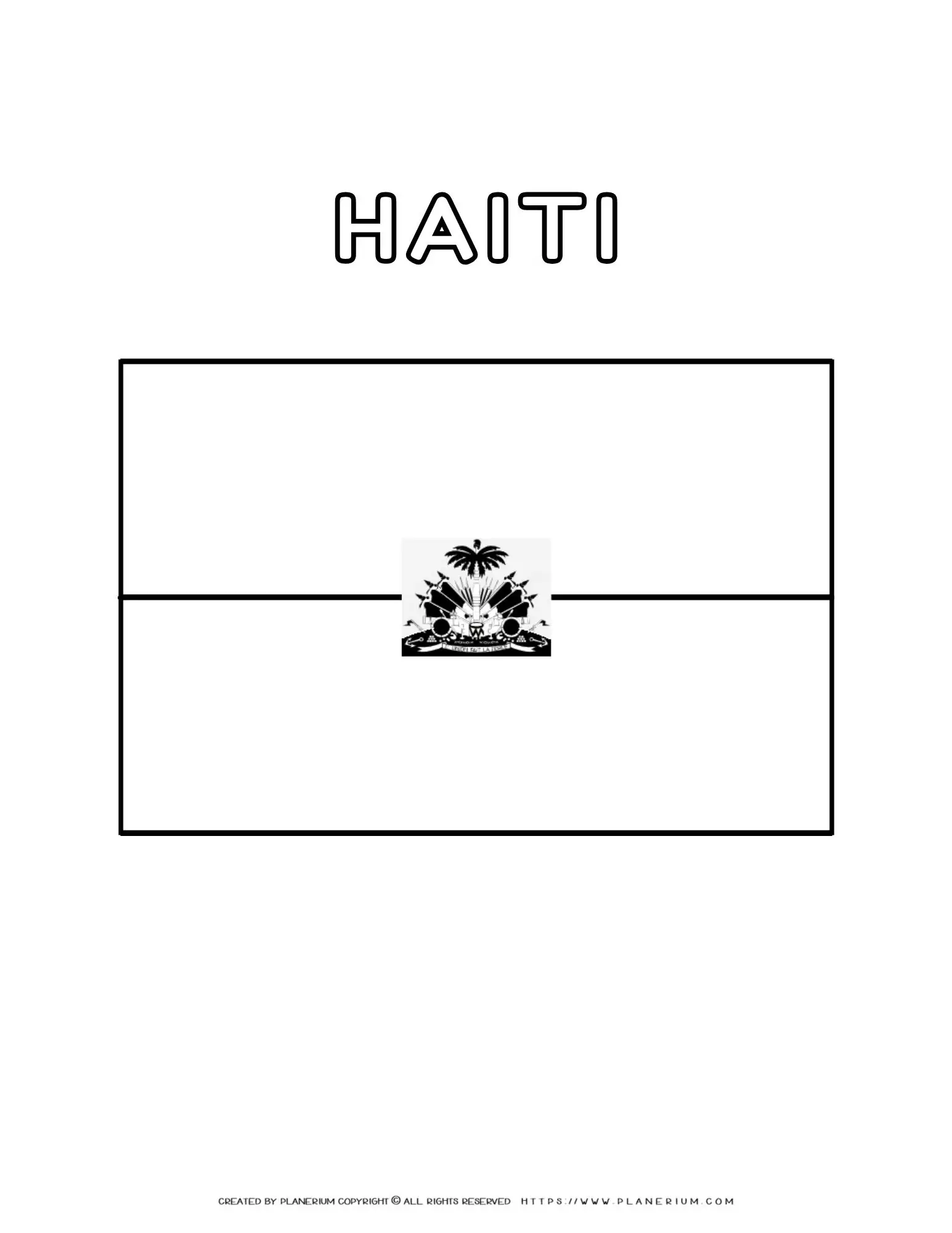 Haiti Flag Coloring Page - Fun and Educational Activity