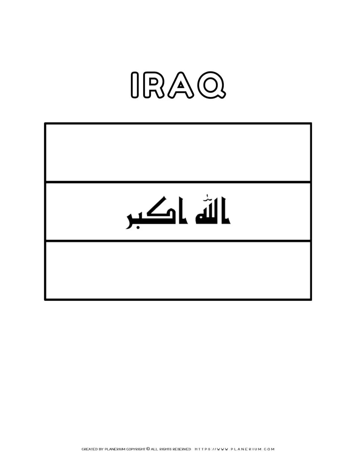 Iraq Flag Coloring Page - Fun and Educational Activity