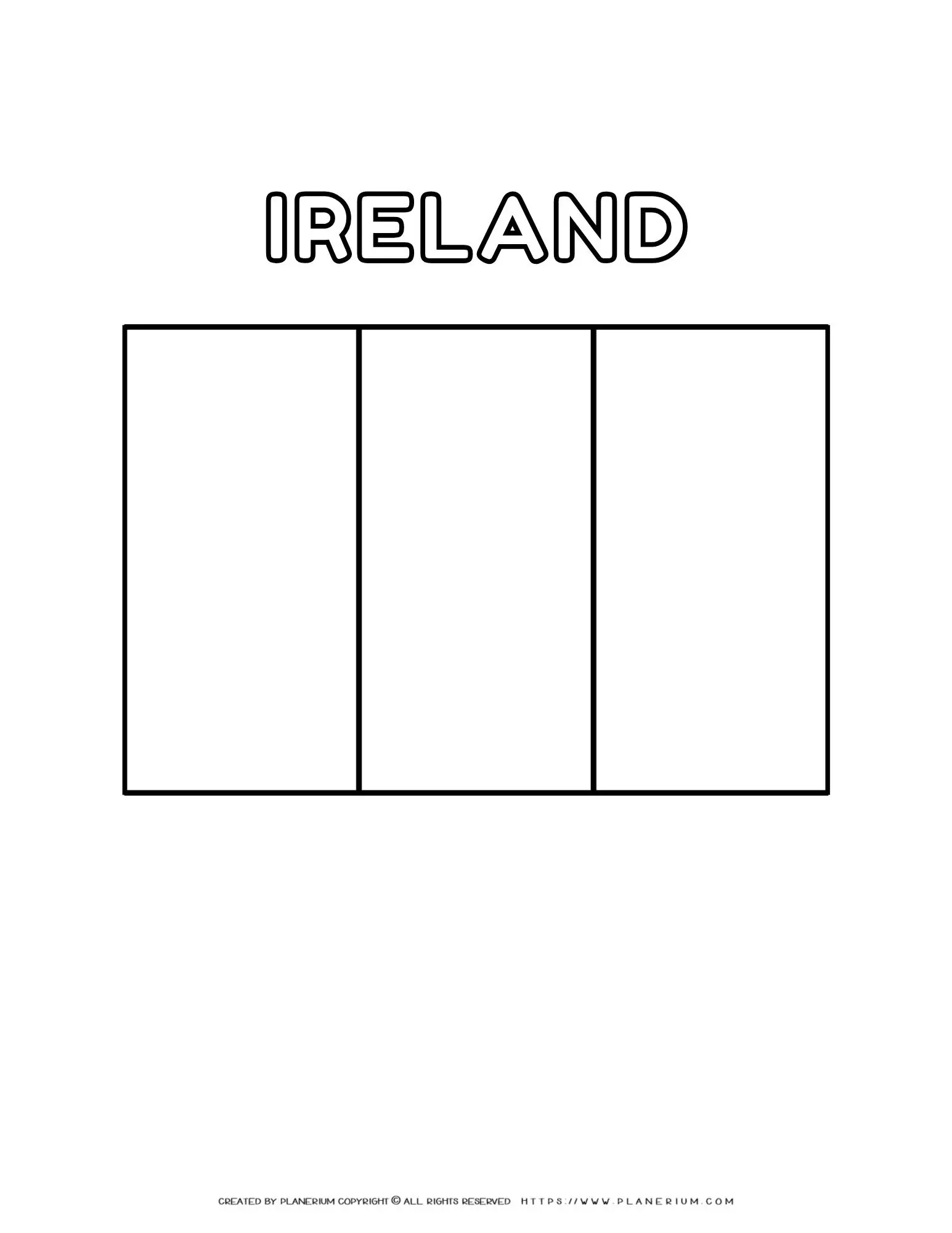 Ireland Flag Coloring Page - Fun and Educational Activity