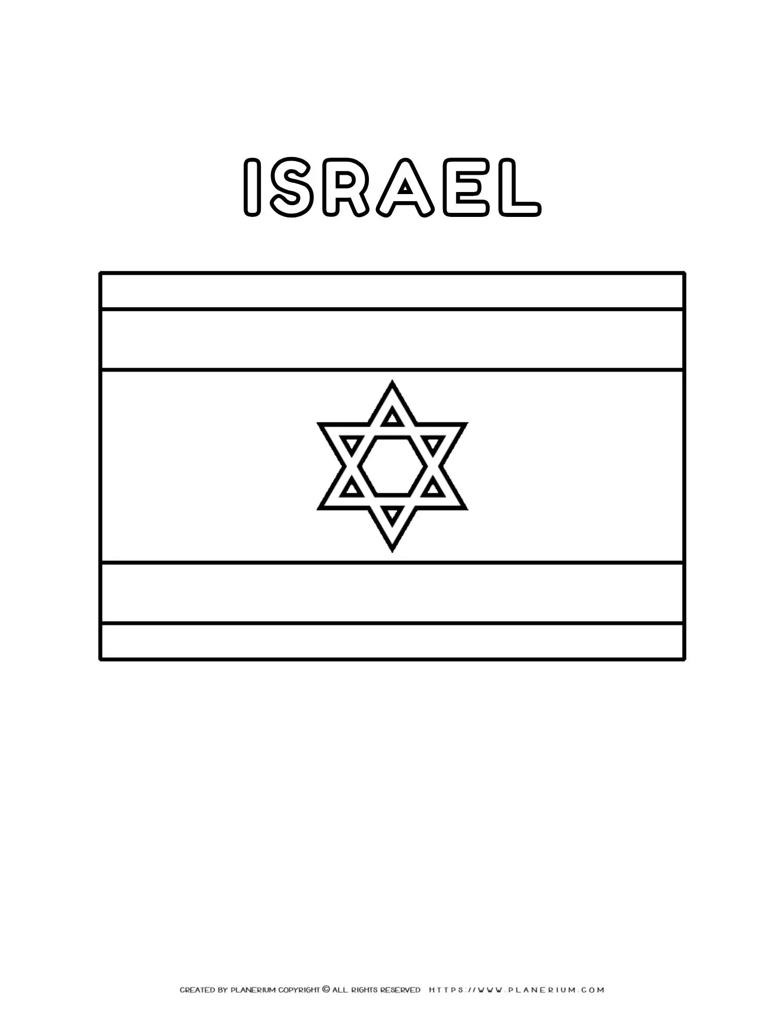 Israel Flag Coloring Page - Fun and Educational Activity