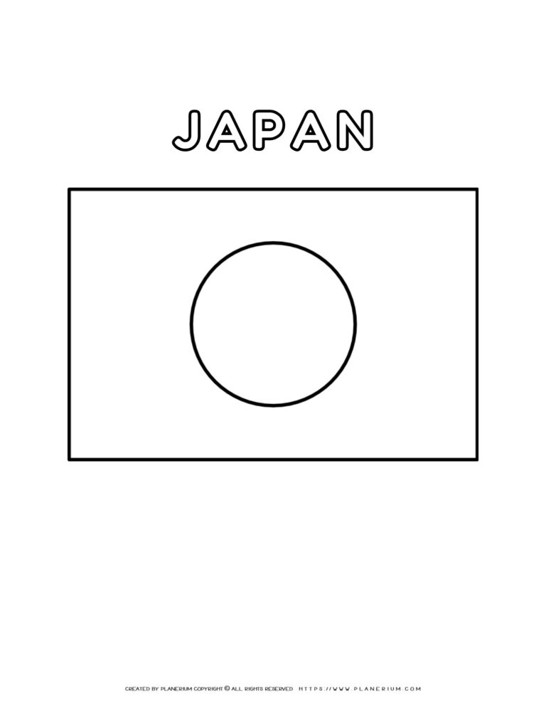 Japanese Flag Coloring Page - Fun and Educational Activity