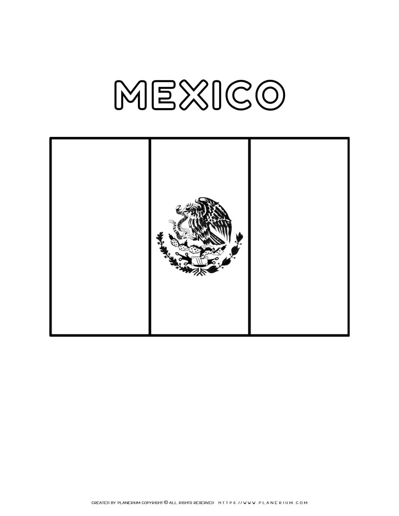 Mexico Flag Coloring Page - Fun and Educational Activity