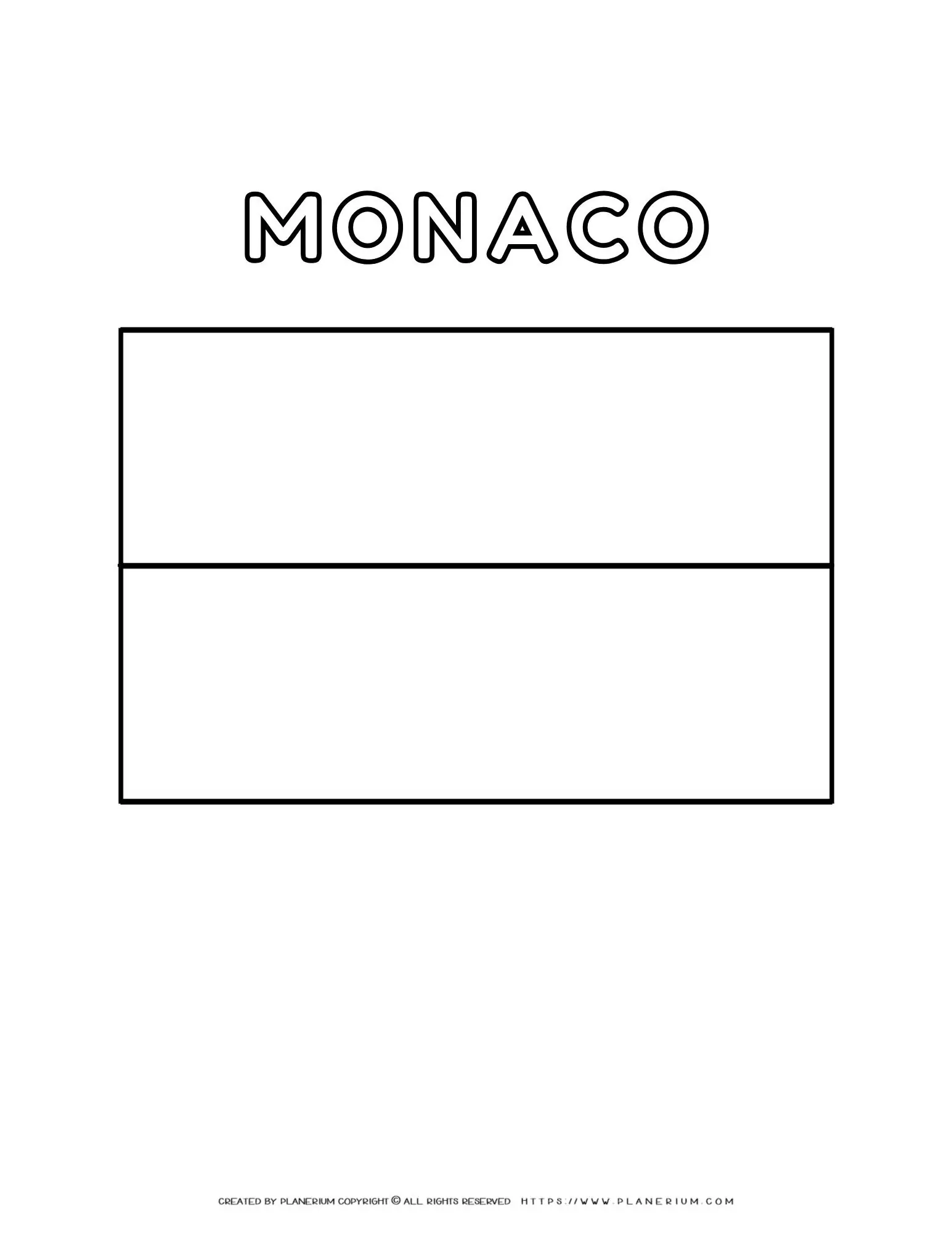 Monaco Flag Coloring Page - Fun and Educational Activity