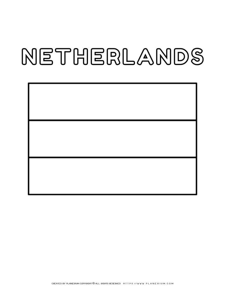 Netherlands Flag Coloring Page - Fun and Educational Activity