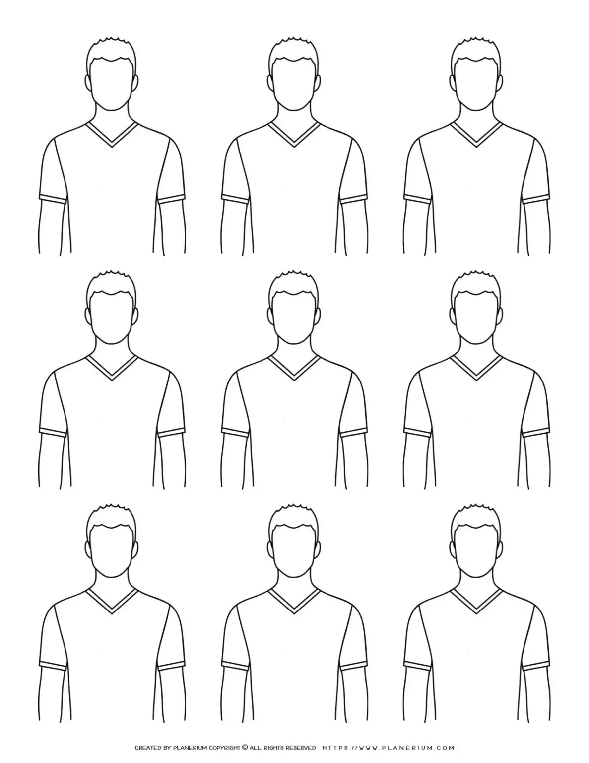 Free Football Player Outlines for Creative School Projects