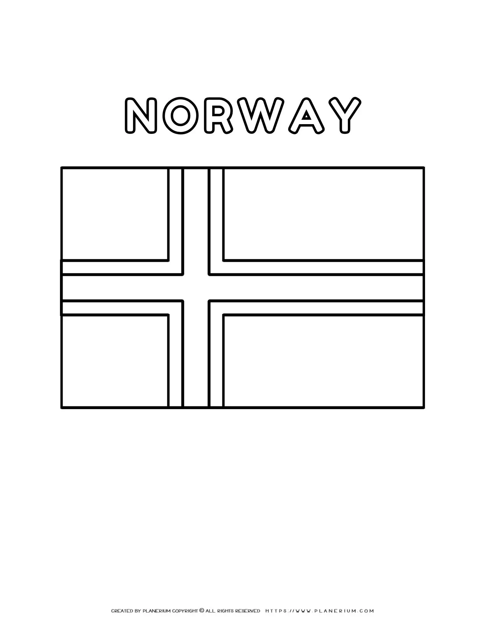 Norway Flag Coloring Page - Fun and Educational Activity