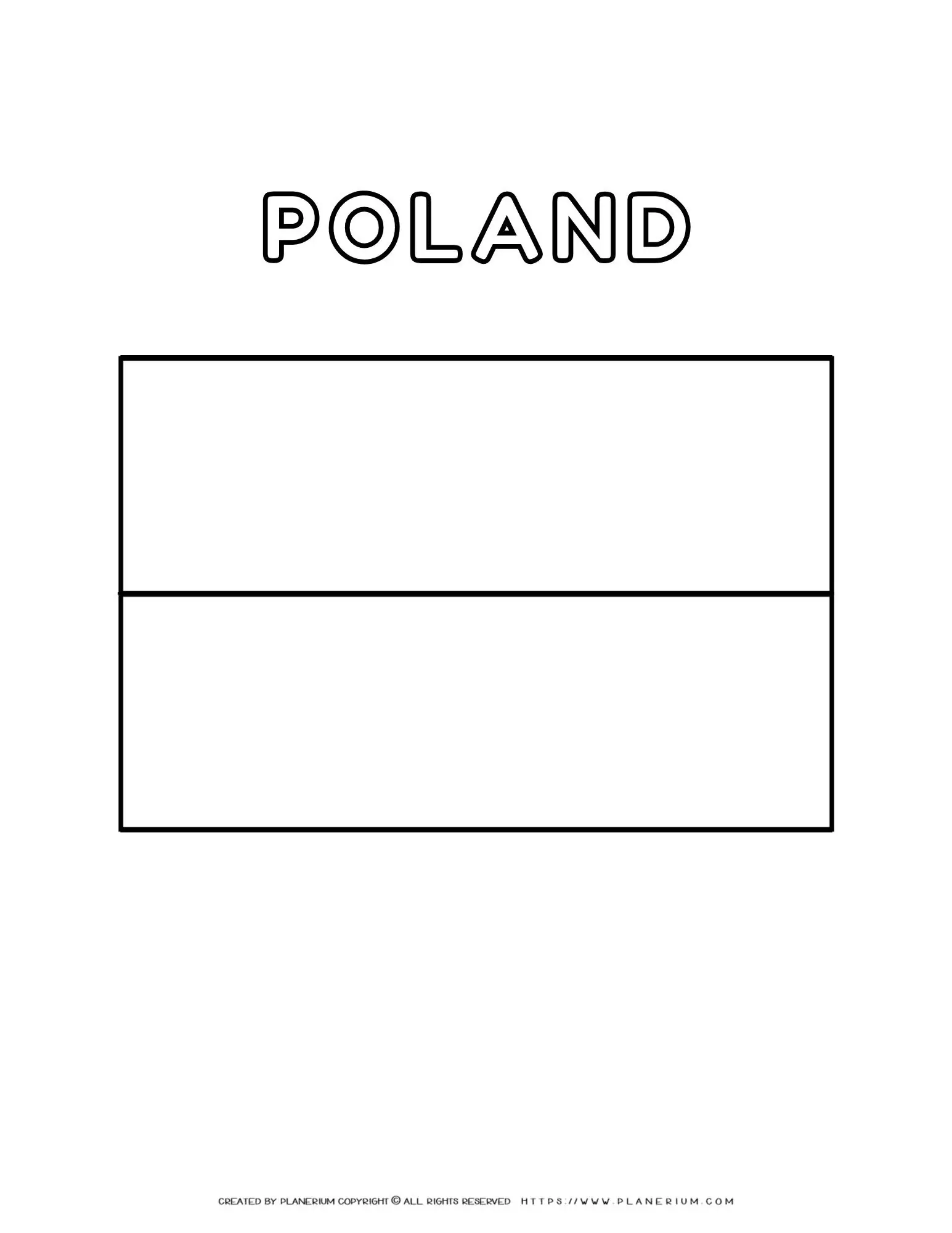 Poland Flag Coloring Page - Fun and Educational Activity