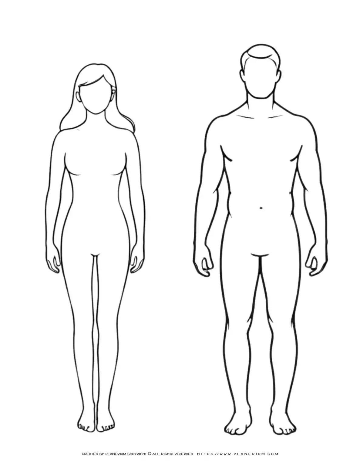 Engage Students with Side by Side Human Forms Printable