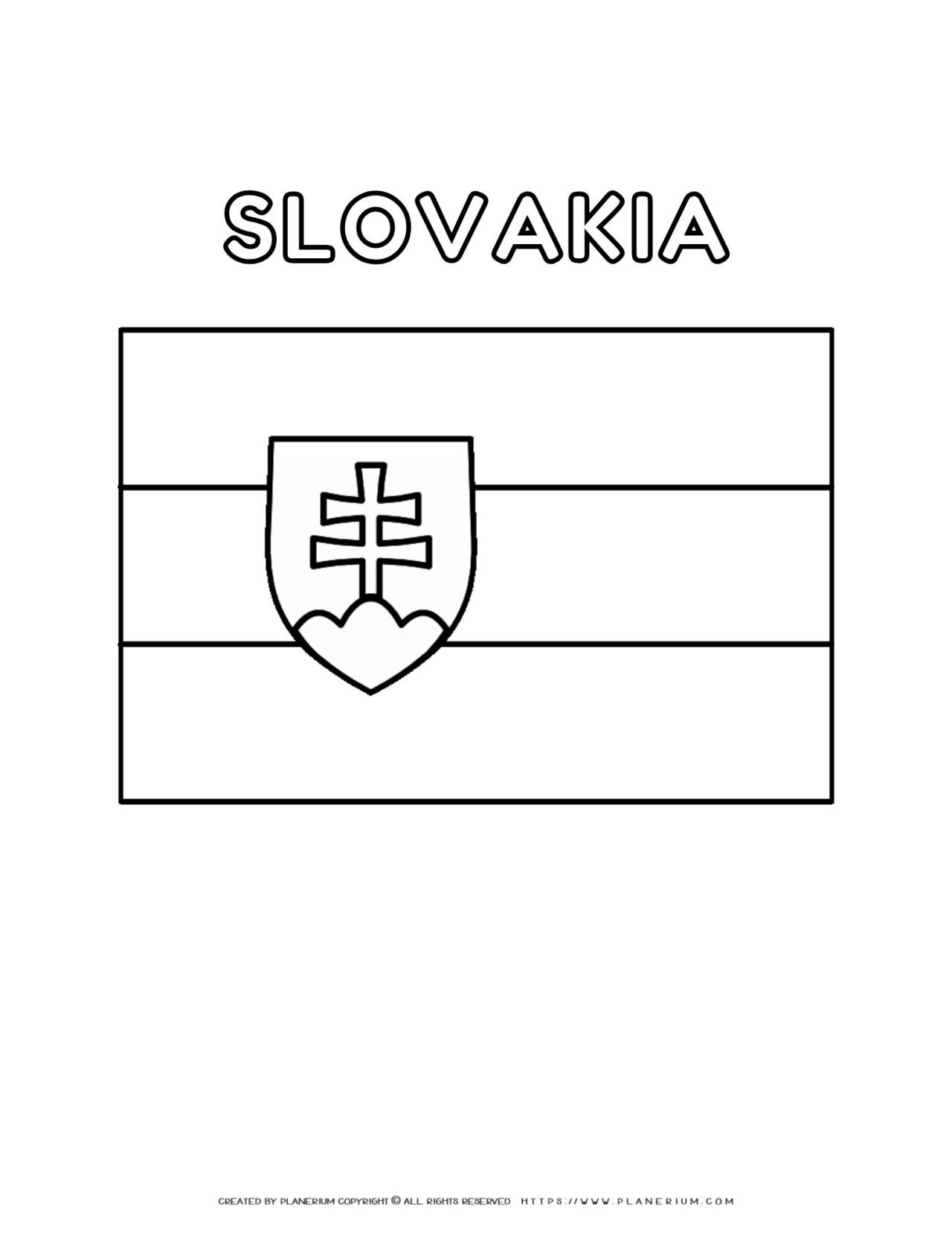 Slovakia Flag Coloring Page - Fun & Educational Activity