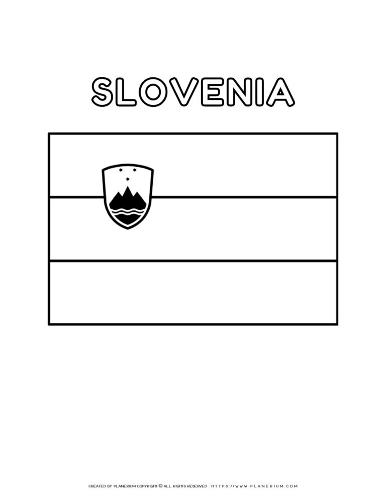 Slovenia Flag Coloring Page - Fun and Educational Activity