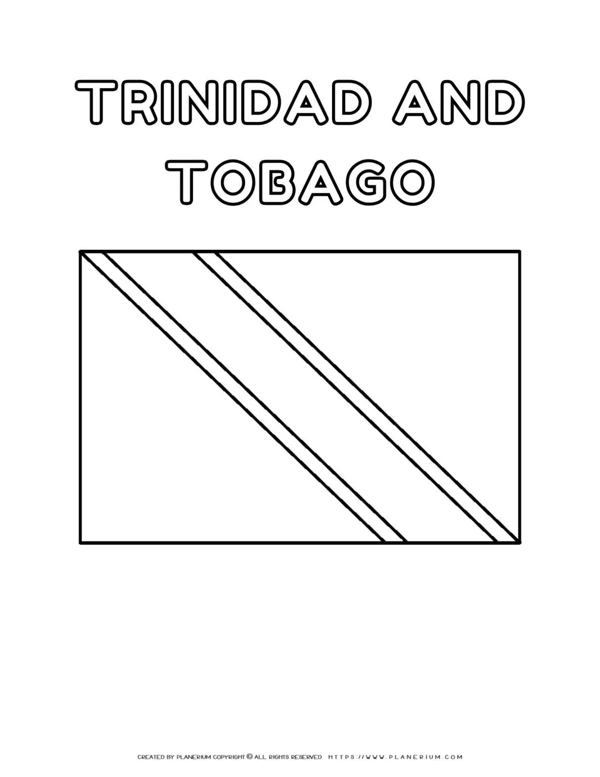 Trinidad and Tobago Flag Coloring Page - Free Printable