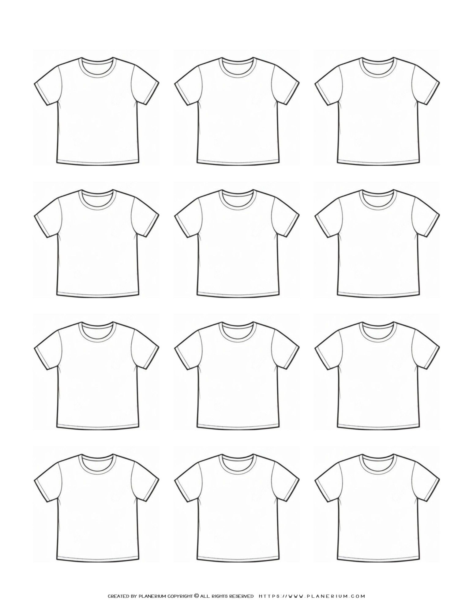 Engage Students with T-Shirt Outline Templates Printable