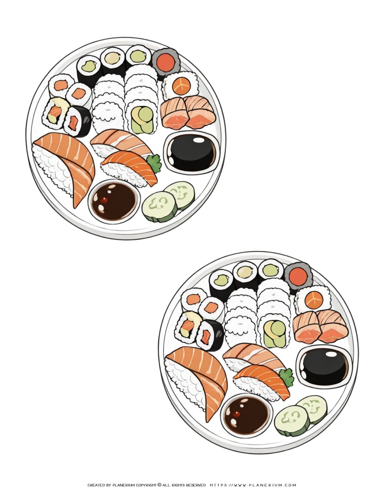 Educational Sushi Plates Printable for Kids | Fun Learning Tool