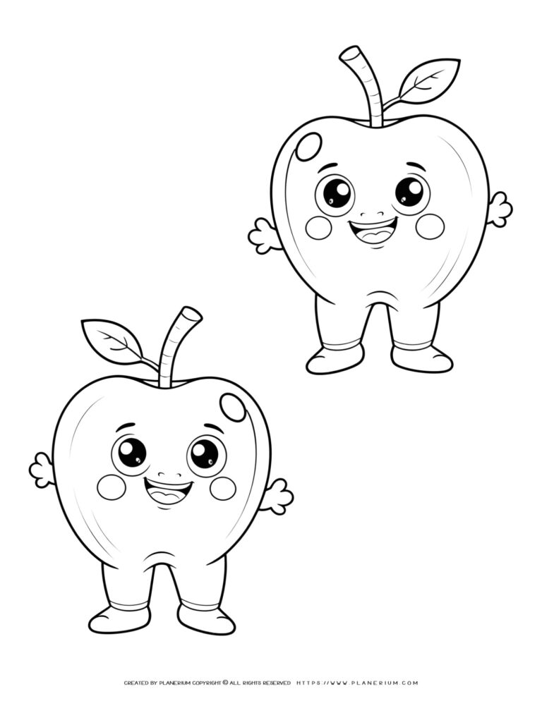 Engage Young Learners with Cute Apple Character Printables