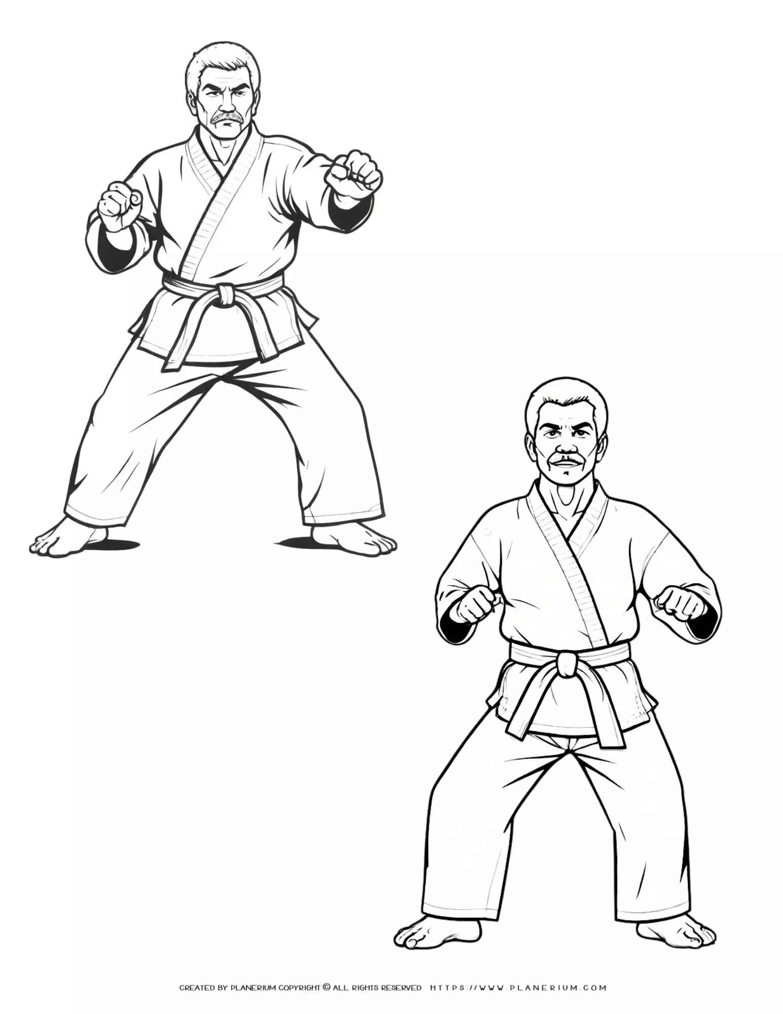 Printable Karate Figures