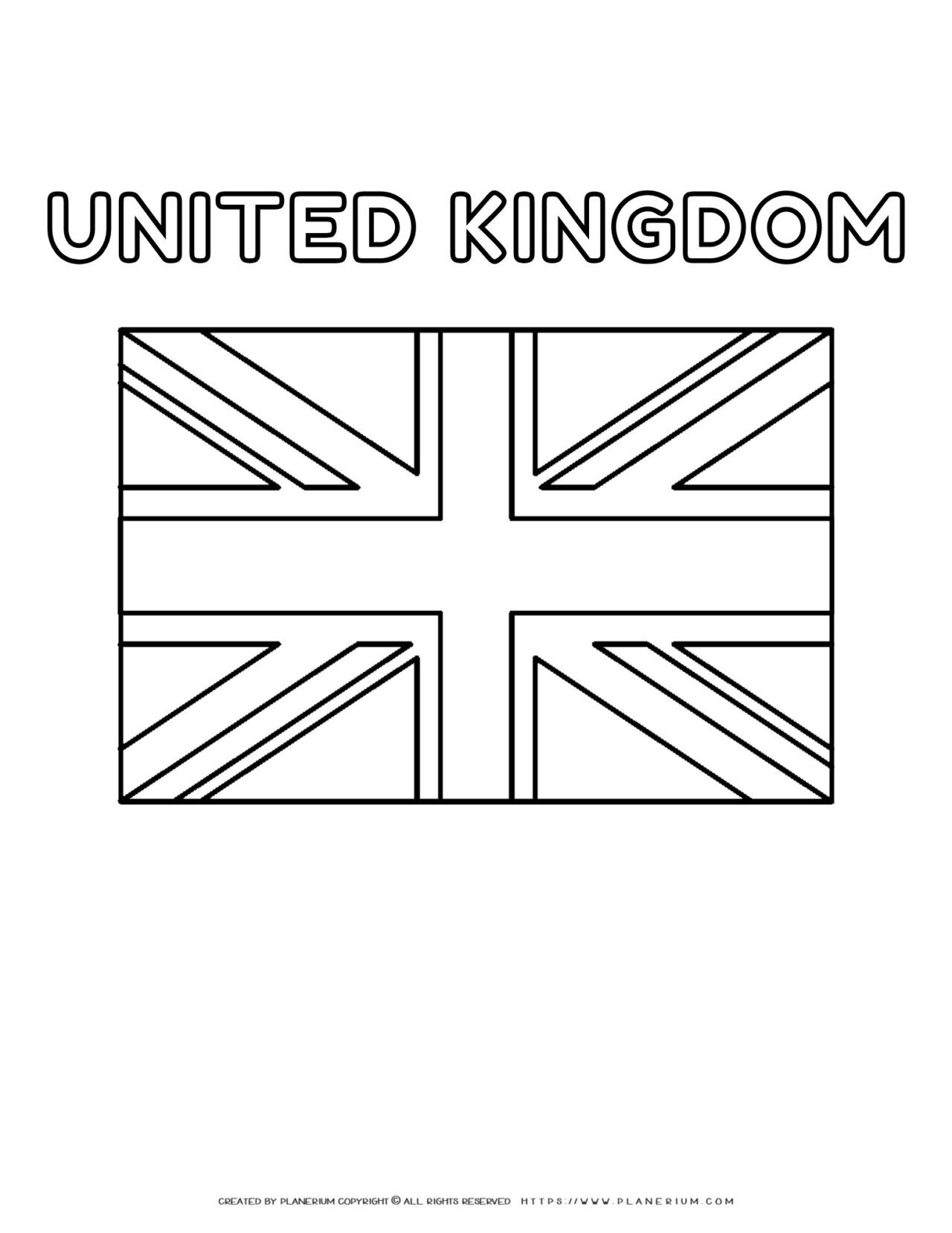 United Kingdom Flag Coloring Page - Fun and Educational Activity