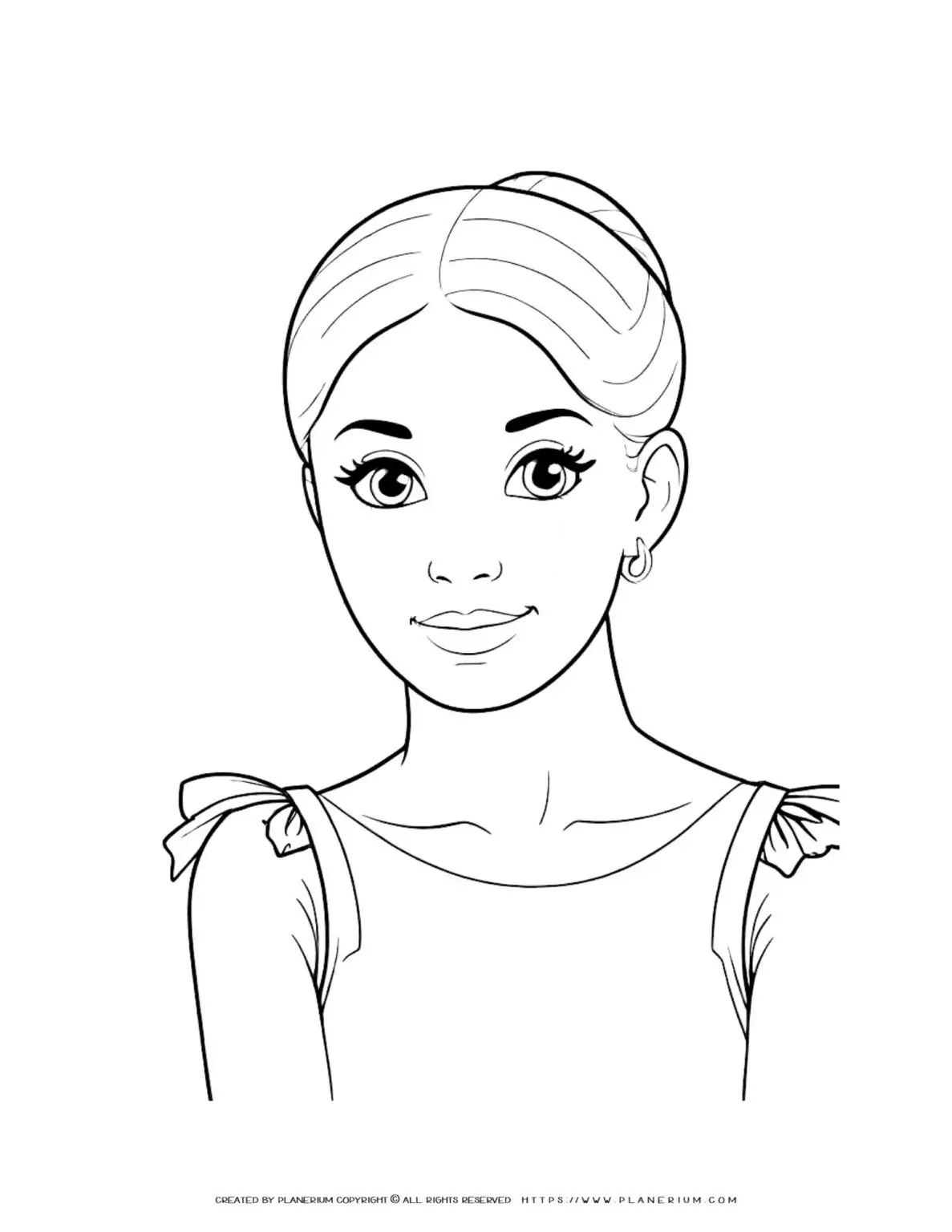 Explore Art & Relaxation with Woman Dancer Coloring Page