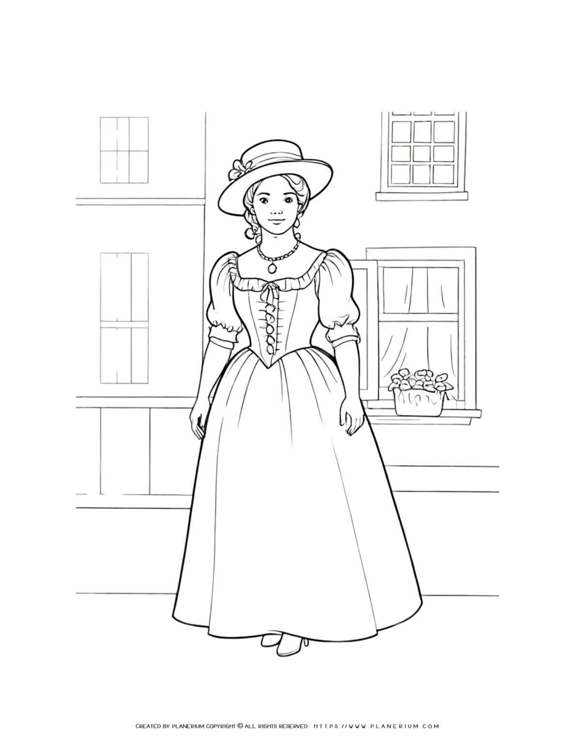 Colonial Jobs Coloring Page Coloring Pages
