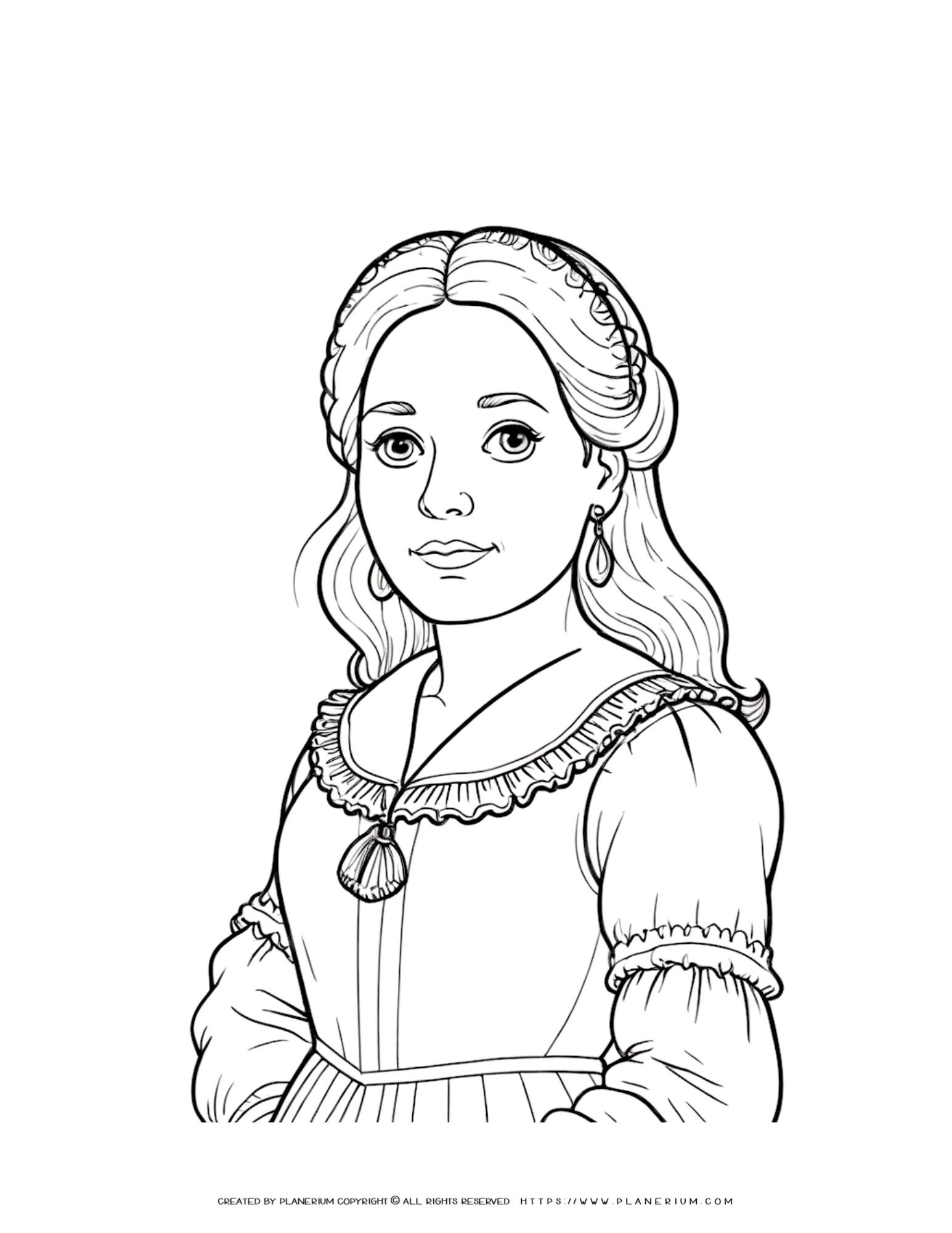 Medieval Dress Coloring Page - Explore History Creatively
