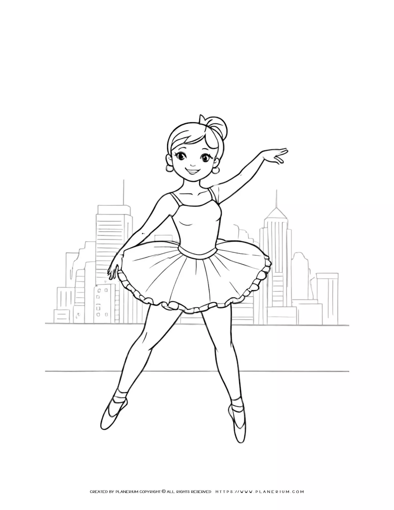 Ballerina Coloring Page: Inspire Art & Dance Exploration