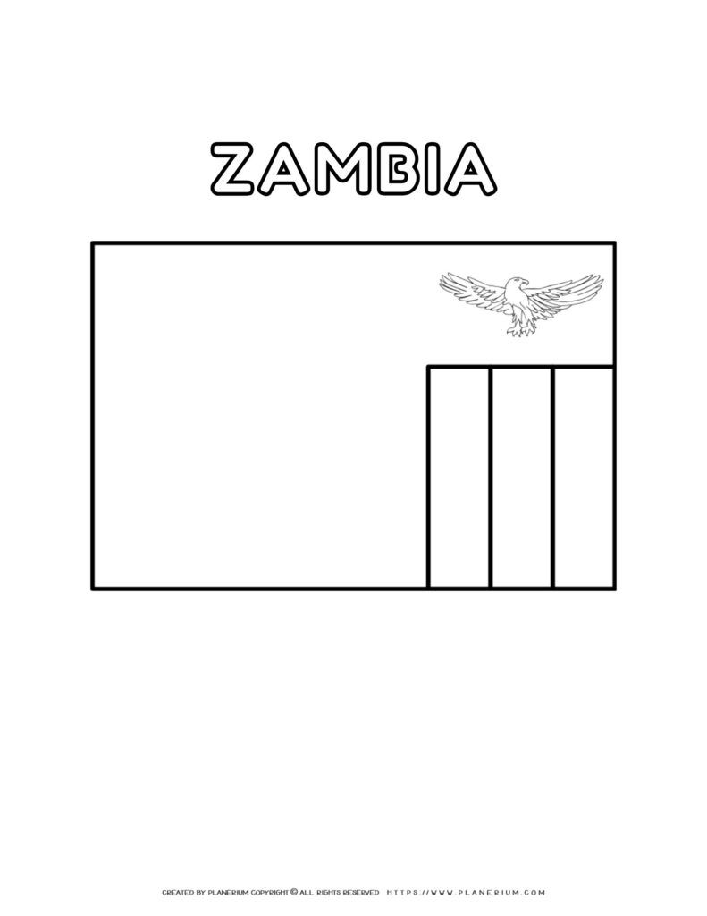 Zambia Flag Coloring Page - Fun and Educational Activity