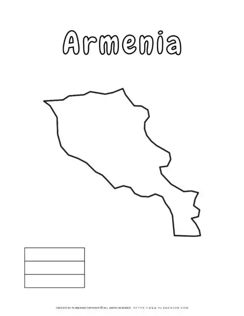 Armenia Map Coloring Page - Fun and Educational Activity