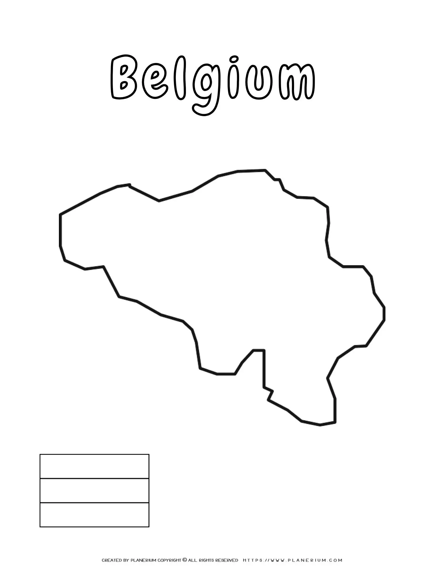 Belgium Map Coloring Page - Fun and Educational Activity