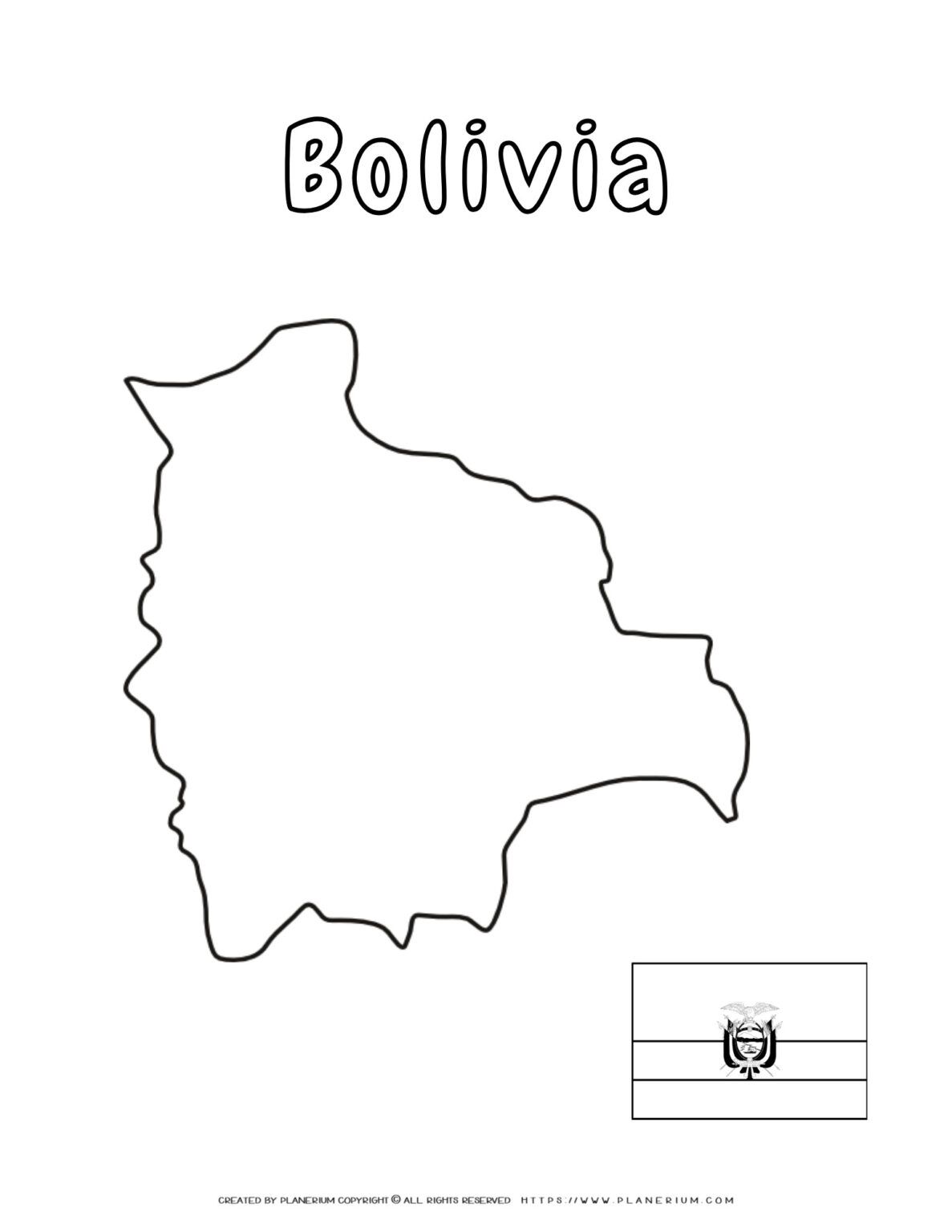 Bolivia Map Coloring Page - Fun and Educational Activity