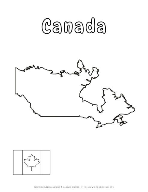Canada Map Coloring Page - Fun and Educational Activity