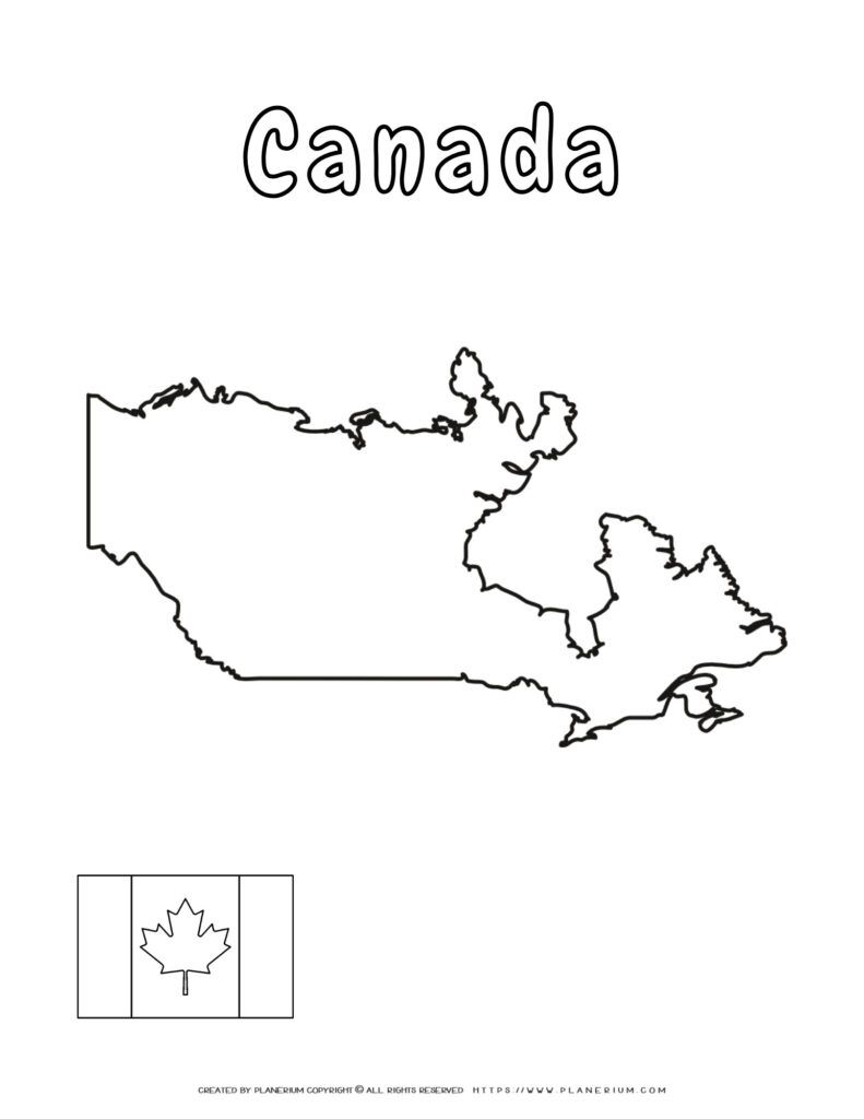 Canada Map Coloring Page - Fun and Educational Activity