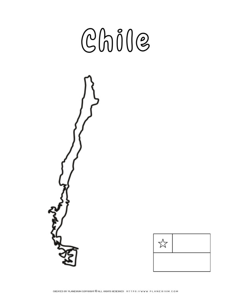 Chile Map Coloring Page - Fun and Educational Activity