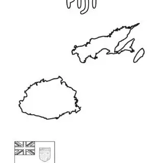 Coloring Page of Tajikistan Map - Fun and Educational Activity